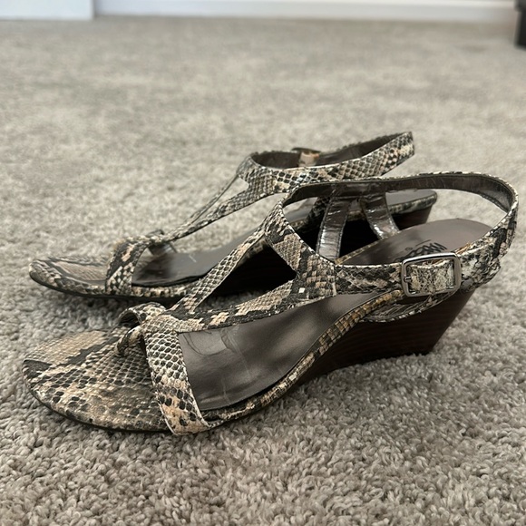 Mossimo Supply Co. | Shoes | Mossimo Snake Print Wedge Sandals Size 7 ...